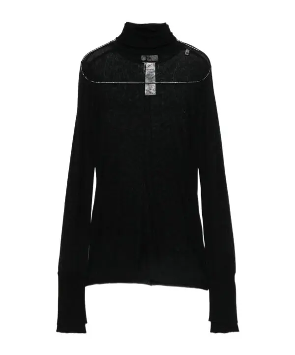 Elisabetta Franchi Sheer High-neck Knit Top