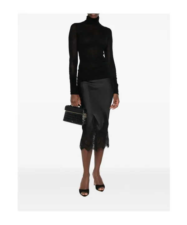 Elisabetta Franchi Sheer High-neck Knit Top