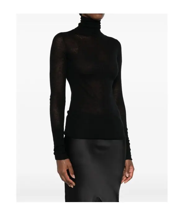 Elisabetta Franchi Sheer High-neck Knit Top