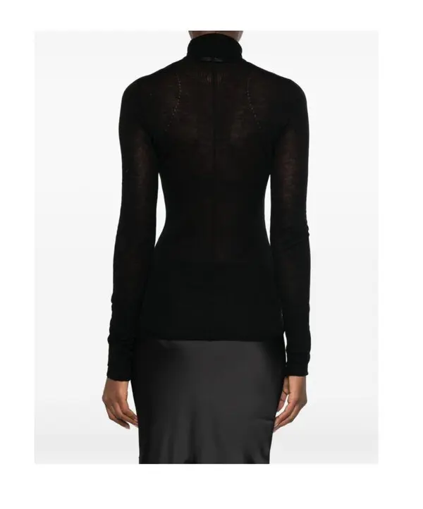Elisabetta Franchi Sheer High-neck Knit Top