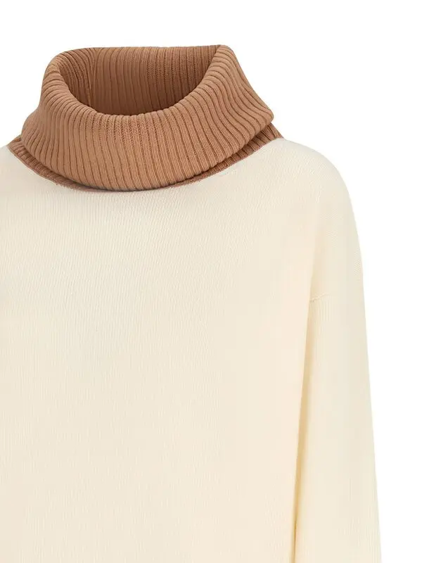 Herno Color-block Turtleneck Knitted Sweater