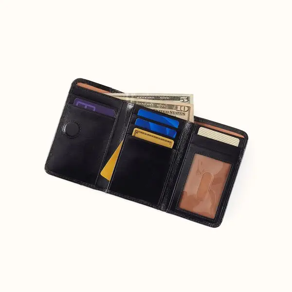 Hobo Jill Trifold Wallet - Black