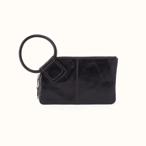 Hobo Sable Wristlet Wallet - Black