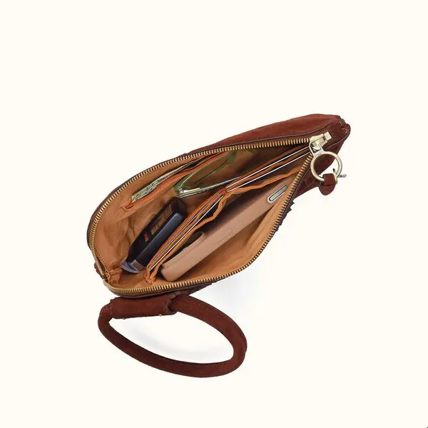 Hobo Sable Wristlet Wallet - Chocolate