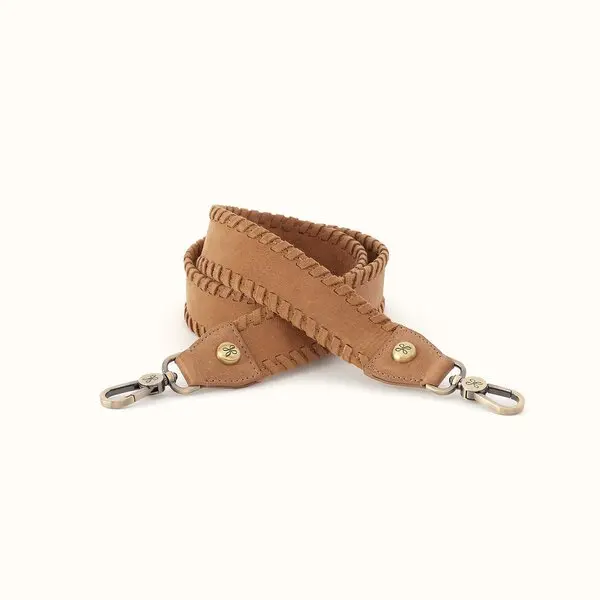 Hobo Whipstitch Guitar Strap - Whiskey Brown