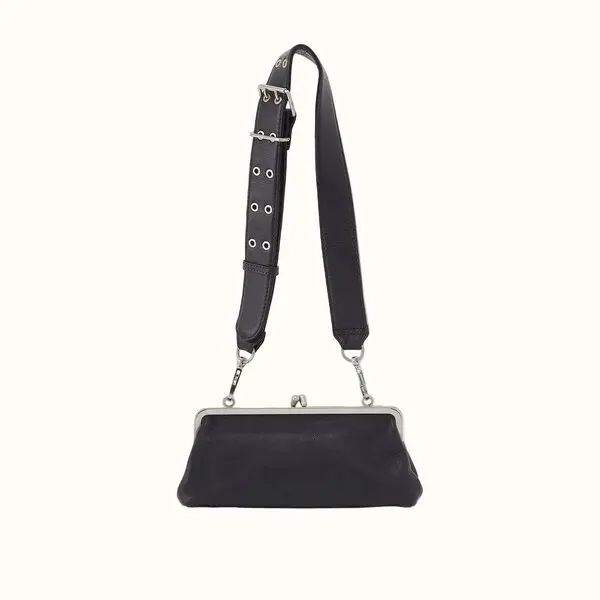 Hobo Della Frame Small Shoulder Bag - Black