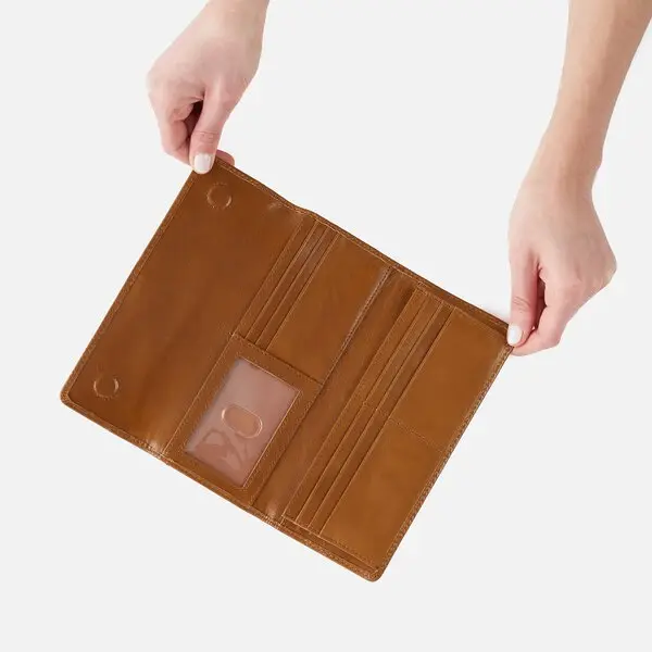 Hobo Jill Large Trifold Wallet - Truffle