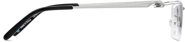 Zenni Rectangle Glasses Titanium Frame - Silver