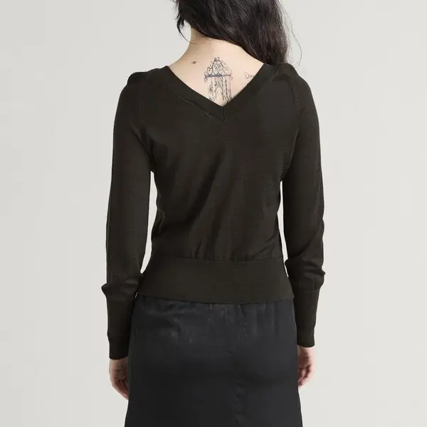 Simone Rocha Merino Silk Double V-neck Jumper
