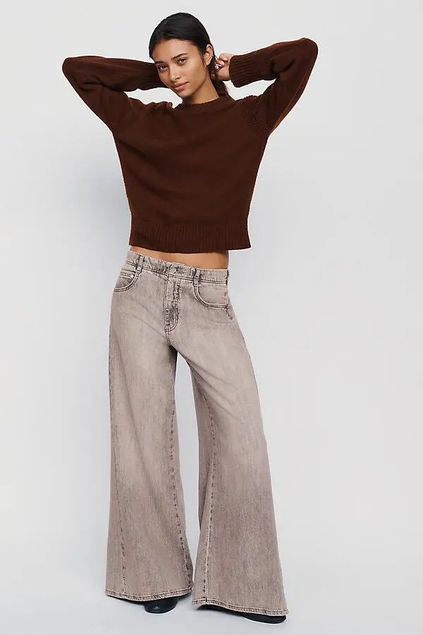 PILCRO Adi Mid Rise Relaxed Wide Leg Jeans
