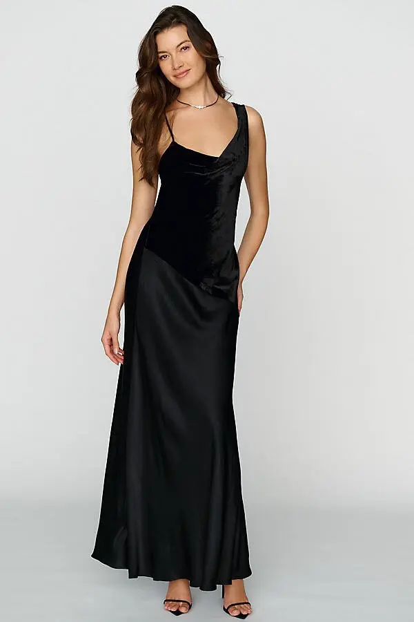 Bhldn Velvet Sat Maxi Dress