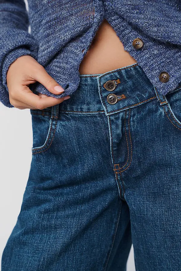 PILCRO Raver Low Rise Wide Leg Jeans