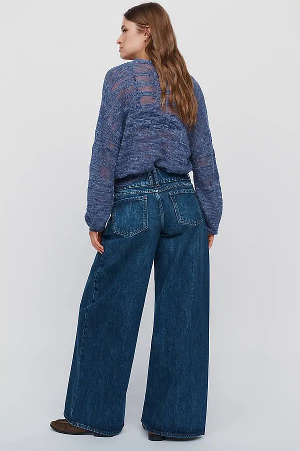PILCRO Raver Low Rise Wide Leg Jeans