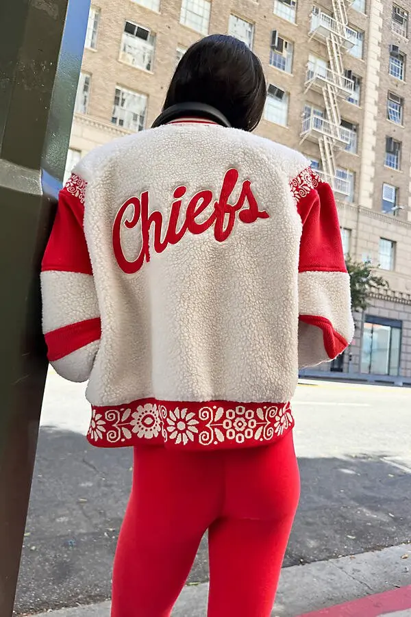 THE WILD COLLECTIVE Nfl Sherpa Fleece Jacket - Chiefs