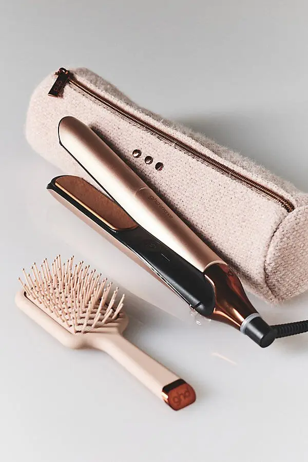GHD Cashmere Beige Chronos Flat Iron & Mi Paddle Brush Set - Multi
