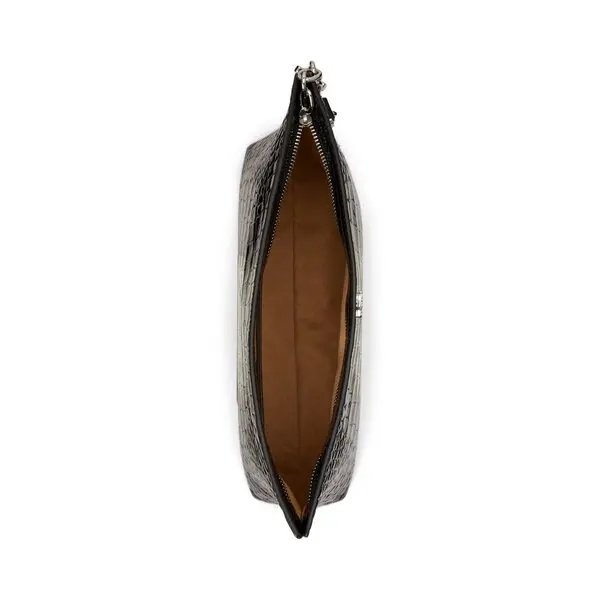 Ralph Lauren Chain-trim Embossed Leather Large Pouch