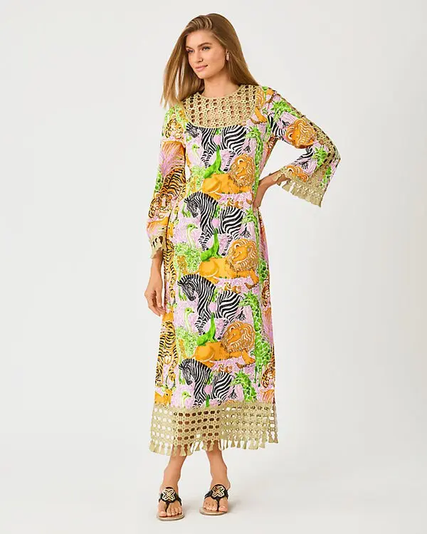 Lilly Pulitzer® Strothers Stretch Maxi Shift Dress, Fitted - Multicolor