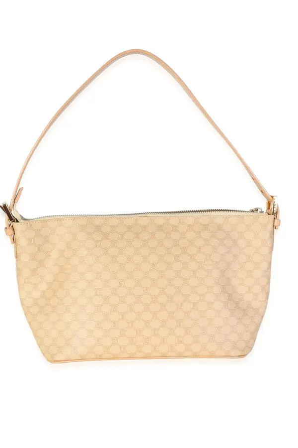 Celine Vintage Cream Macadam Shoulder Bag