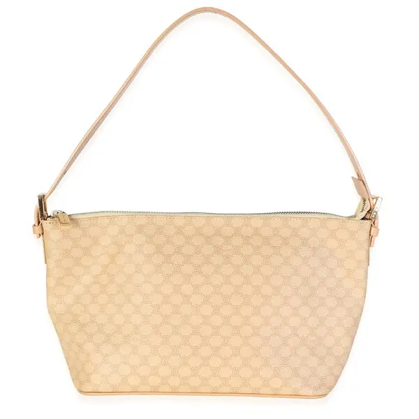 Celine Vintage Cream Macadam Shoulder Bag - Beige