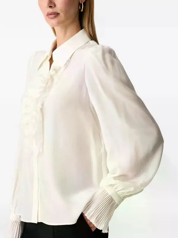 Luisa Spagnoli Luminaria Lace-trimmed Ruffled Blouse