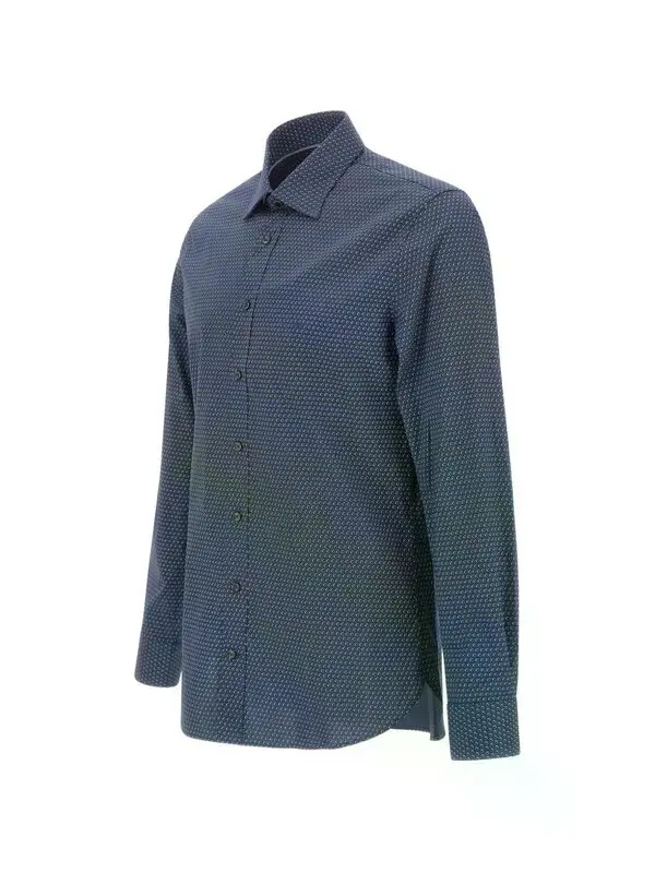 Michael Kors Micro-pattern Slim-fit Shirt