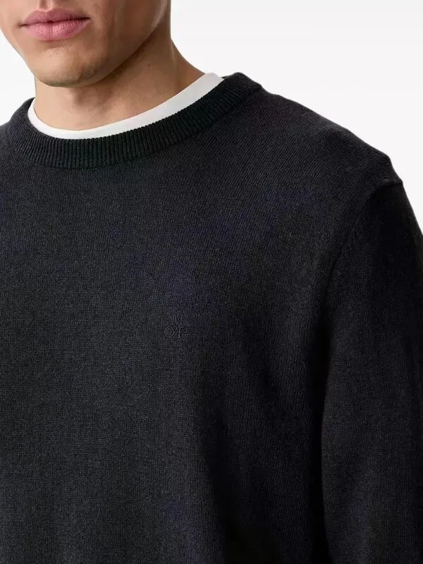 Marc O'polo Embroidered-logo Crew-neck Sweater