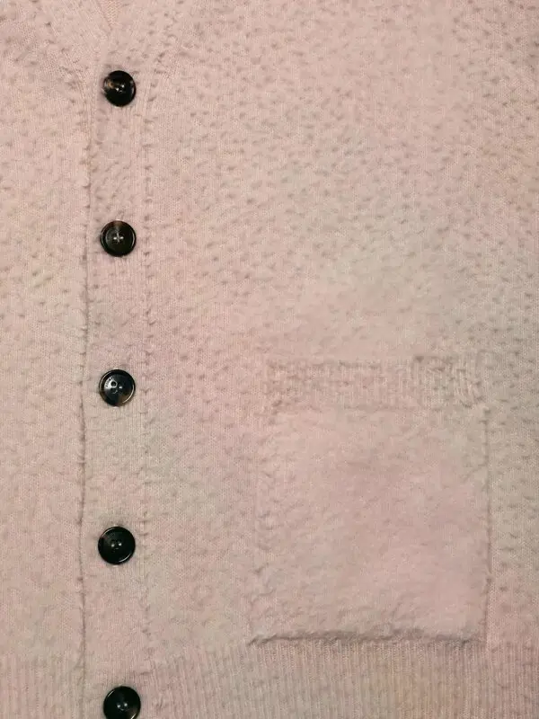ROBERTO COLLINA Bouclé-knit Button-up Cardigan
