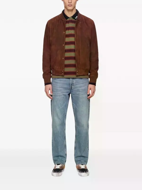 SALVATORE SANTORO Suede Bomber Jacket