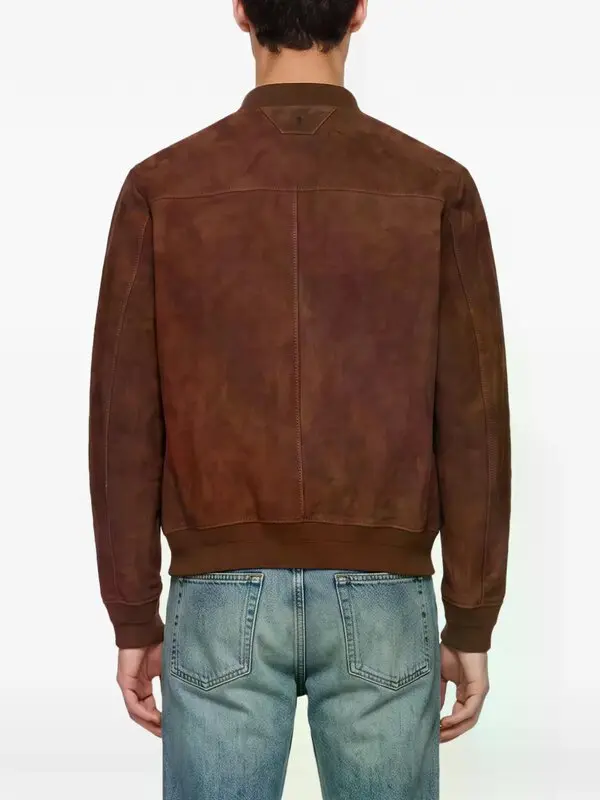 SALVATORE SANTORO Suede Bomber Jacket