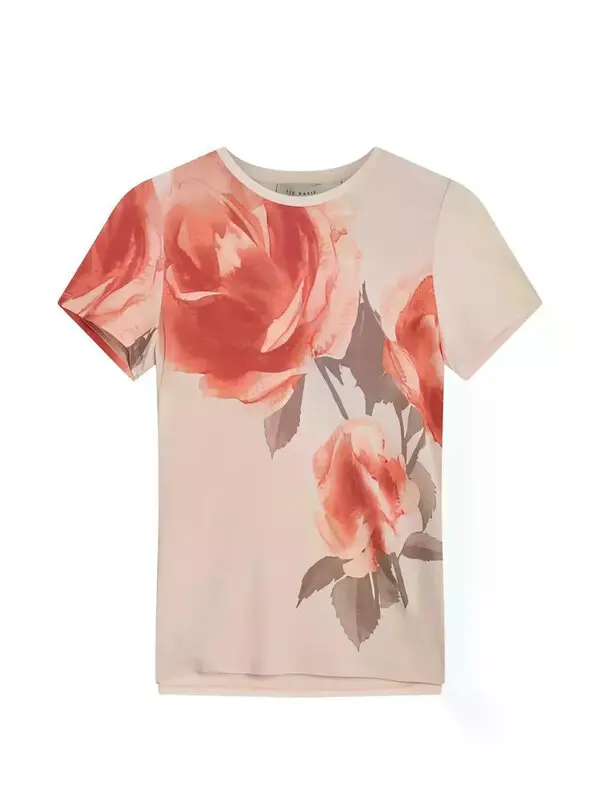Ted Baker London Bindii Floral-print T-shirt - Neutrals