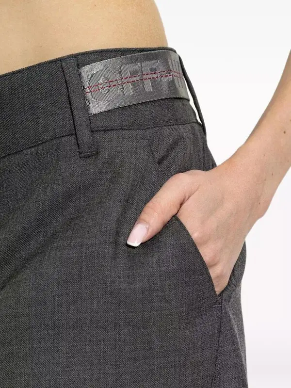 Off-White Light Wool Mini Skirt