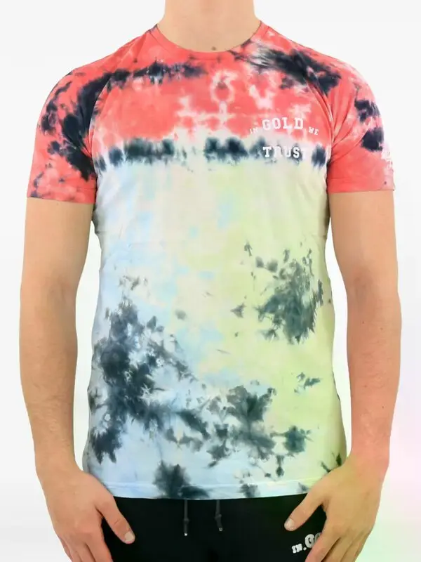 IN GOLD WE TRUST PARIS Tie-dye Logo-print T-shirt