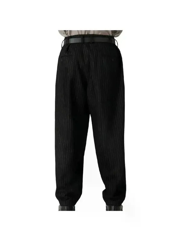 Yohji Yamamoto Pinstripe-pattern Pleated Trousers