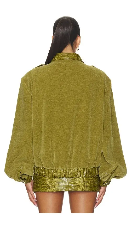 ROWEN ROSE Crop Bomber Jacket