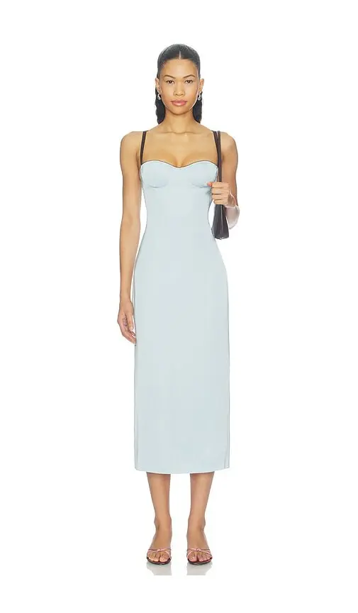 L'academie Emery Midi Dress In Baby Blue