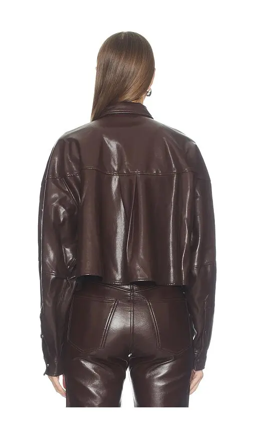 AGOLDE Agnes Shirt In Brown - Madera