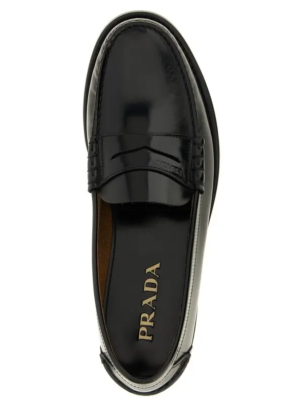 Prada Brushed Leather Loafers