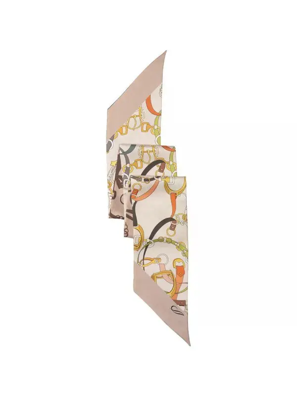 ELIZABETTA Silvia Equestrian-print Silk Scarf