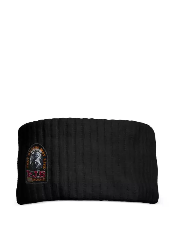 PARAJUMPERS Calane Logo-patch Ribbed Headband - Black