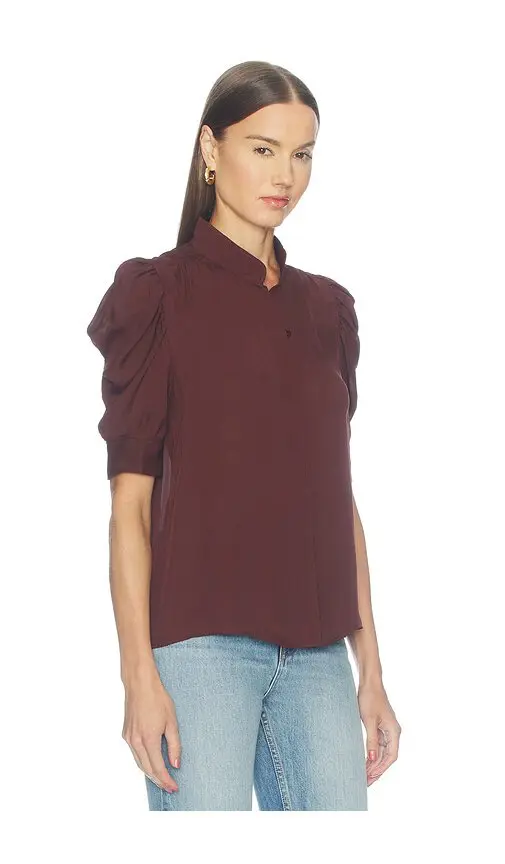 FRAME The Gillian Top In Mauve
