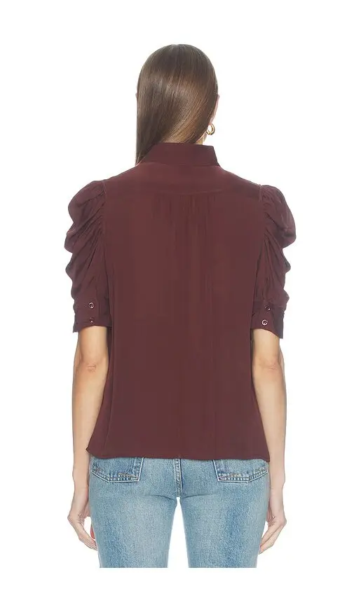 FRAME The Gillian Top In Mauve