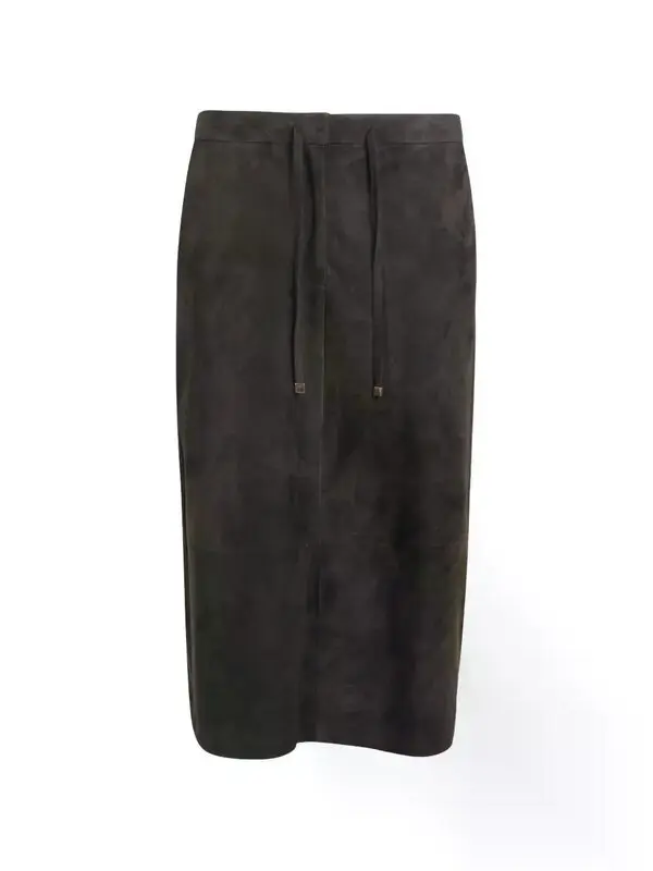 Max Mara Suede Drawstring-waist Skirt