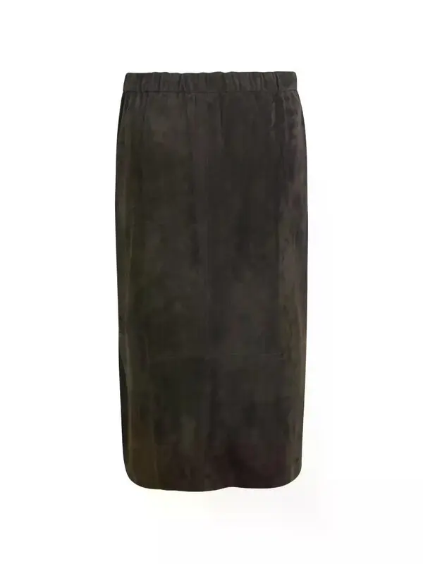 Max Mara Suede Drawstring-waist Skirt