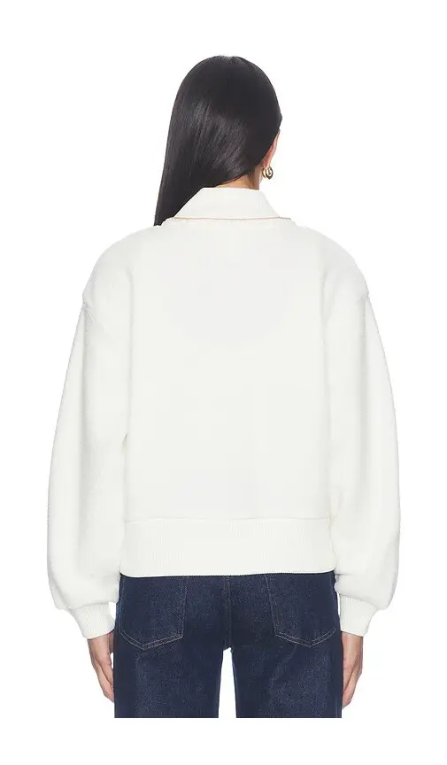 Varley Klaudia Fleece Jacket In White - Egret