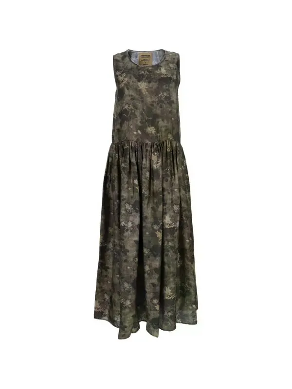 UMA WANG Ardal Floral-print Gathered Maxi Dress