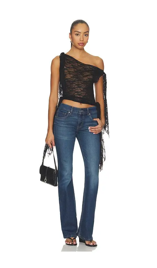 JADED LONDON Lace Multi Tie Top - Black