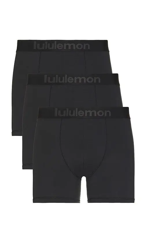 Lululemon Always In Motion Boxer Brief 5 3 Pack - Black