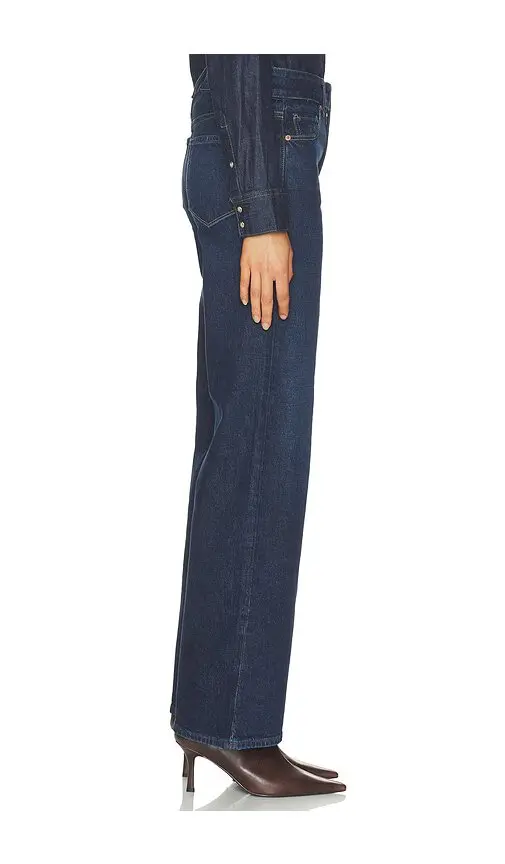 Paige Sasha Wide Leg Jeans In Denim-dark