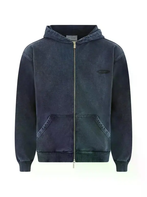 BRAM’S FRUIT Slogan-print Zip-up Hoodie