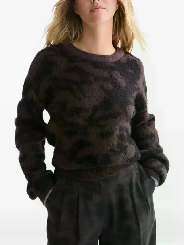 Scotch & Soda Abstract-pattern Brushed Sweater